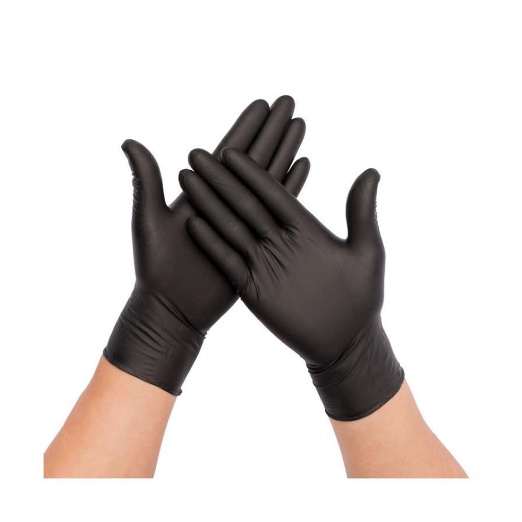 POLYNITRILE ULTRA ELASTIC GLOVES BLACK M 100pcs – UNI Cosmetics